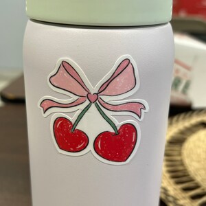 Coquette Vinyl Stickers Teddy Bear, Cherry Hearts, Bunny, Rabbit - Etsy