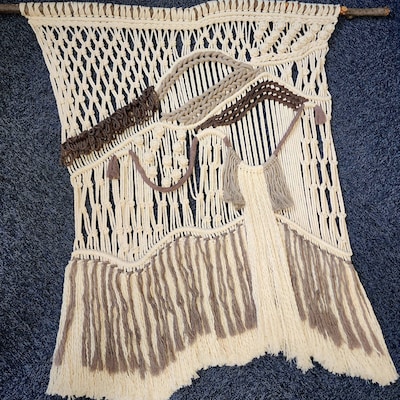 DIY Macraweave Wall Hanging, PDF Pattern and Macrame Knots and ...