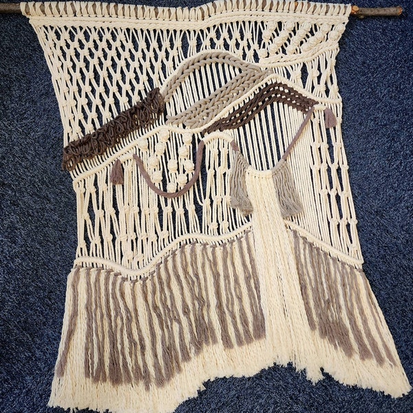 DIY Macraweave Wall Hanging, PDF Pattern and Macrame Knots and ...