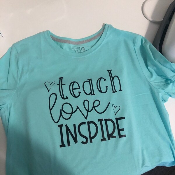 Teach Love Inspire SVG, Teacher Svg, Teaching Svg, Teacher Shirt Svg ...