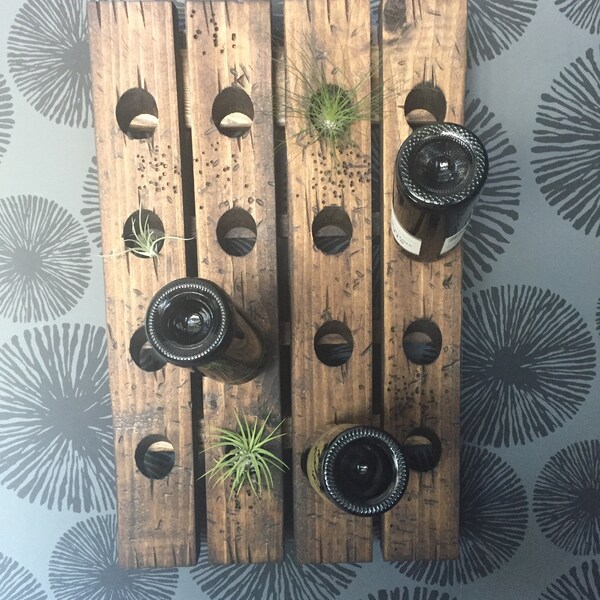 Riddling Board Wine Rack Distressed Wood - Etsy
