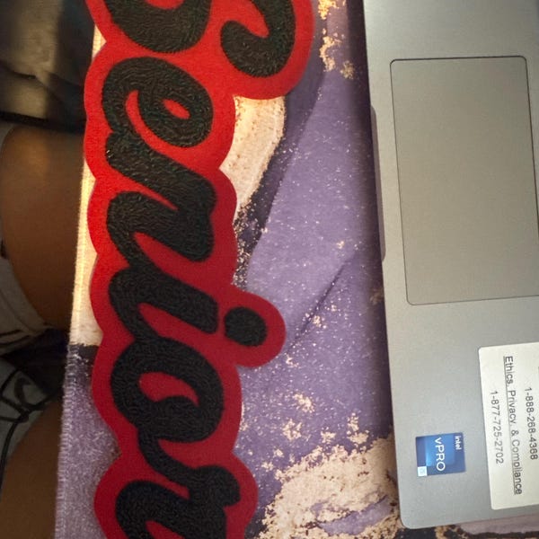 Custom Chenille Script Name Letterman Jacket Patch MADE IN USA - Etsy