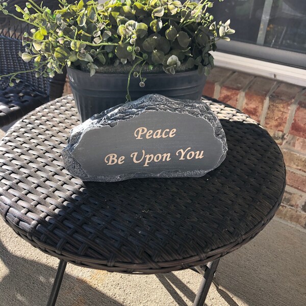 Personalized Garden Stones Engraved With Any Message, Engraved Welcome ...