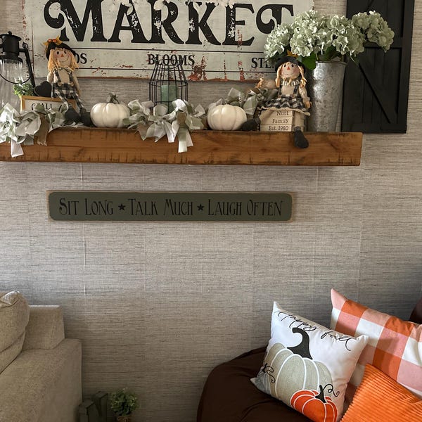S 452 Wood, Handmade, Long Sign. "it's a Wonderful Life" Written in ...
