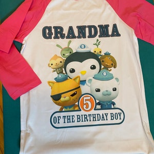 Custom Octonauts Birthday Shirt, Octonauts Theme Birthday Party Shirt ...