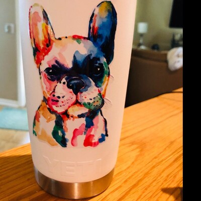 Rainbow French Bulldog Sticker Watercolor Frenchie Decal - Etsy
