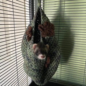 Crochet Small Animal Pod Slouchy Pod Rat Pod Rat Hammock Ferret Hammock ...