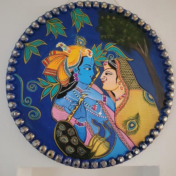 Handmade Krishna Feet Painting, Divine Spiritual Art on MDF Board ...