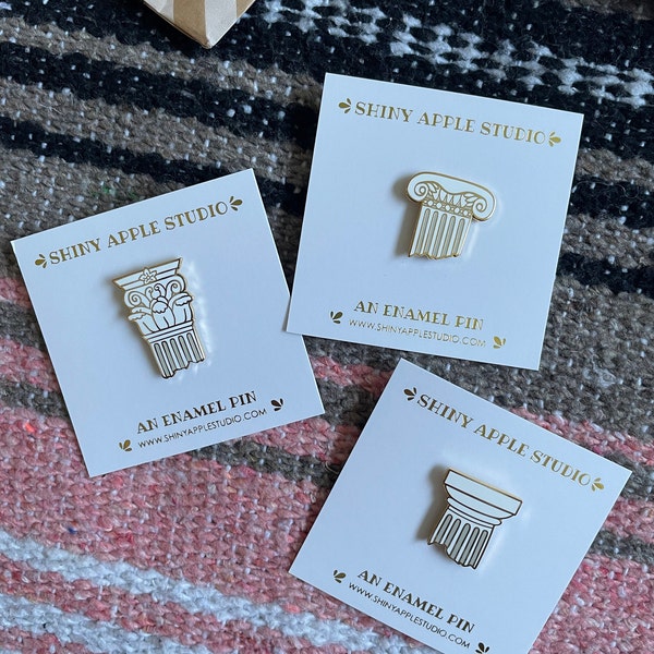Classical Column Pin Set - Mythology Architecture Art History ...