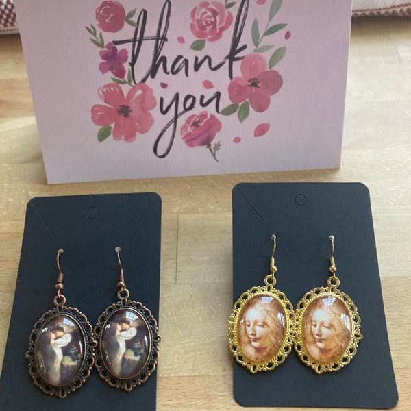 La Scapigliata by Leonardo Da Vinci Earrings - Etsy