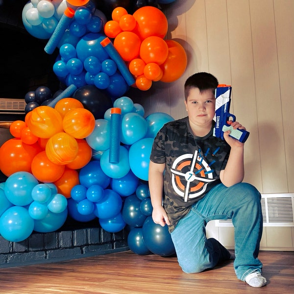 Personalized Boy's Nerf Themed Bullseye Target Birthday Shirt - Etsy