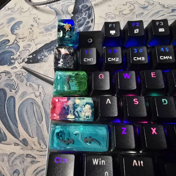 Red Koi Keycap, Koi Fish for Cherry Mx Keycap, Custom Keycap, Artisan ...