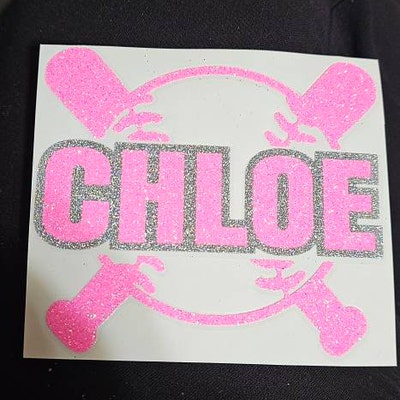 Cheer Glitter Stickers cheer Cursive Font Decal Varsity JV Car Laptop ...