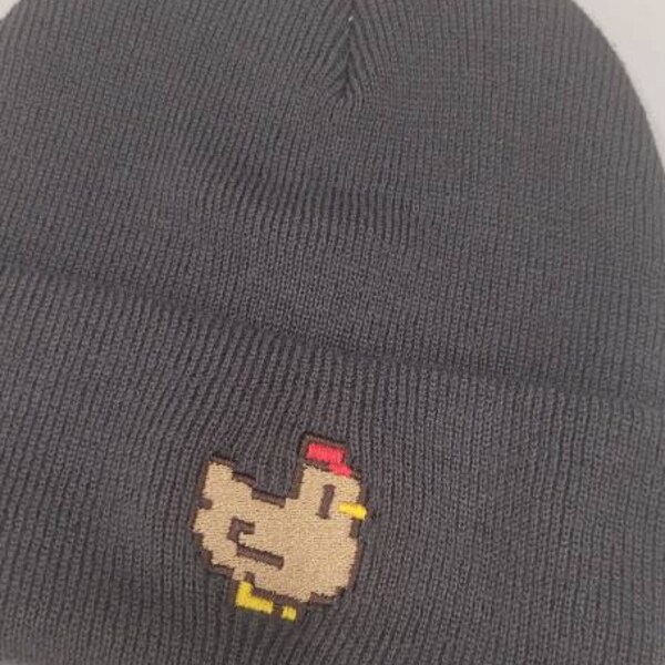 Pixel Chicken Beanie | Stardew Valley Gift - Etsy