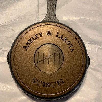 5 Inch Engraved Cast Iron Skillet Custom Anniversary, Decorative - Etsy