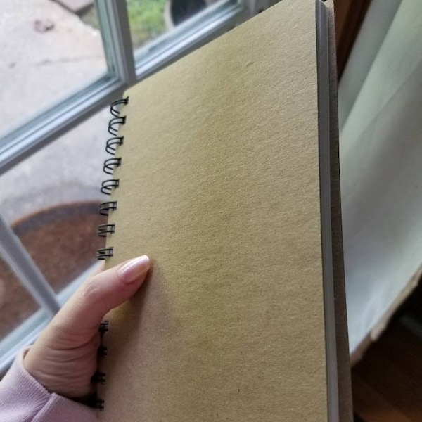 Blank Journal, Blank Cover Journal, Spiral Kraft Notebook, Journal ...