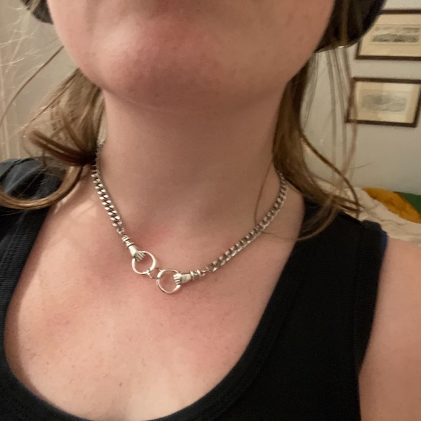 Silver Open Ended Hand Necklace, Hold on to Hope Necklace, Grasping ...