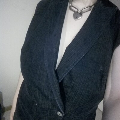 Mens Vest Open Back Vest Gentlemen's Vest Brown Orange Open Back Men's ...