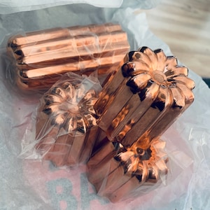 8 Copper Canele Molds Large 2.1 Inch Set of 8 Professional Quality 55 ...