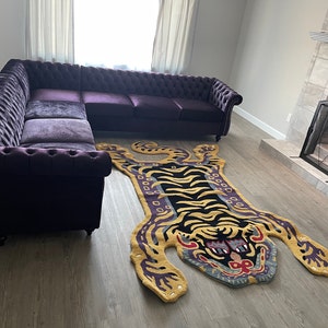 Antelope Grey Area Rug Handmade Animal Print Hand Tufted 100% - Etsy