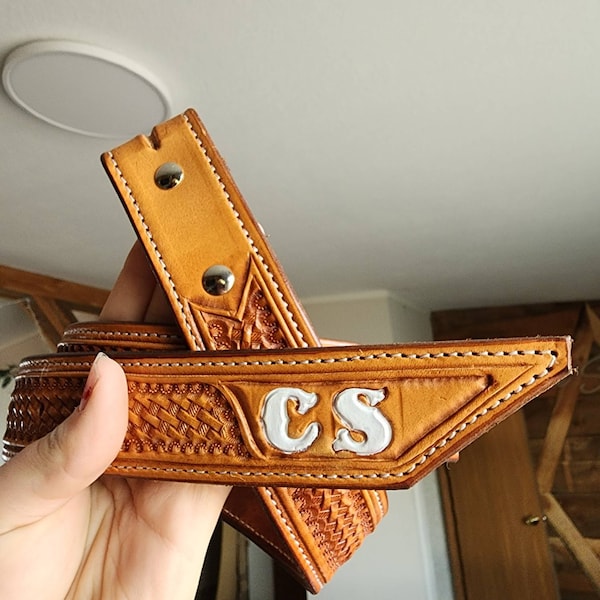 Basket Stamp Belt With Brand or Initials - Etsy