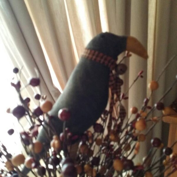 Primitive Crow on Stick ~ Primitive Crow ~ Primitive Fall Decor ...