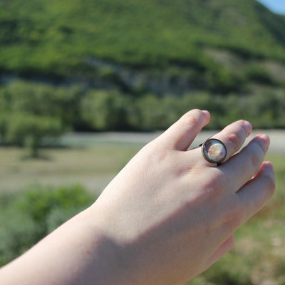 Planet Ring, Solar System Ring, Retro Planet Ring, Earth Ring, Moon ...