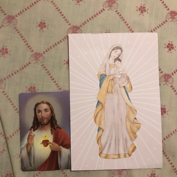 Printable Blessings on Your Birthday Card Instant Download Virgin Mary ...