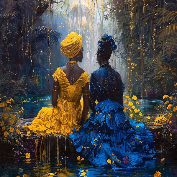 Yemoja-goddess of the Ocean Beautiful African American Woman Orisha ...