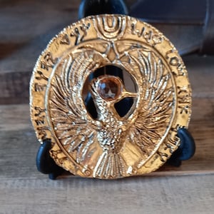 Indiana Jones, Staff of RA Headpiece, Antique Gold, Solid Metal, Red ...