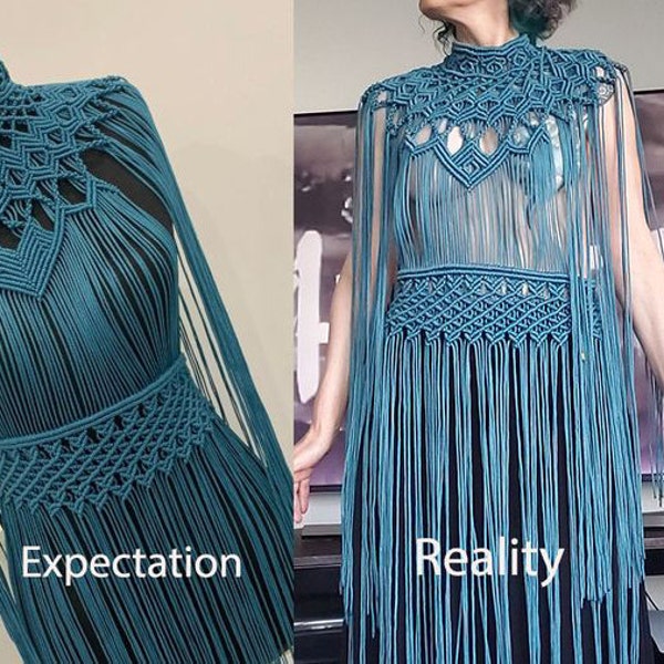 Macrame Dress ISTANBUL - Etsy