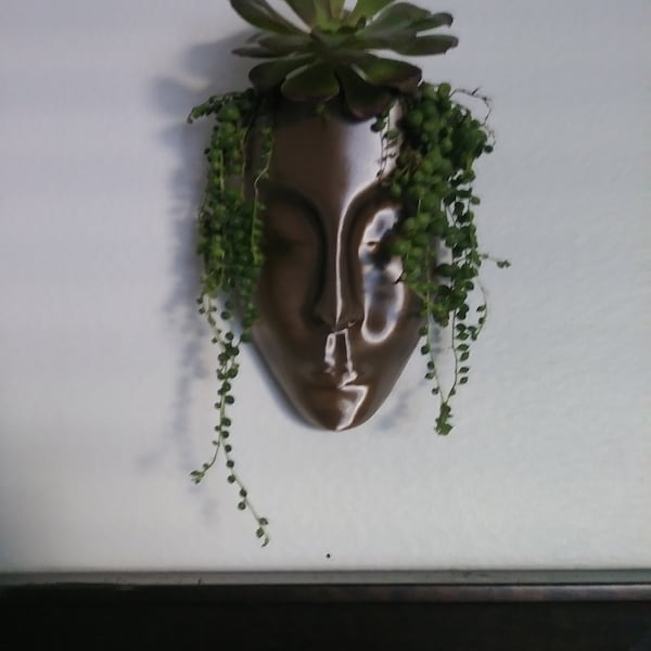 Head Planter - Face Wall Planter - Flower Pot - Hanging Garden Deco ...