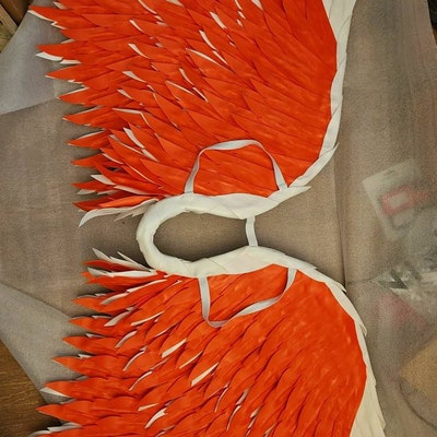 Husk Wings, Black, Red Angel Wings Costume, Hazbin Hotel, Cosplay - Etsy