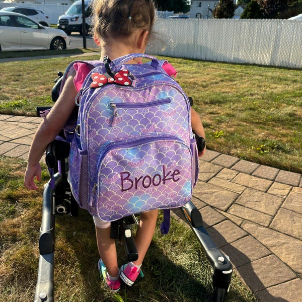 Small Feeding Tube Backpack | Dark/light Purple and Teal | for ...
