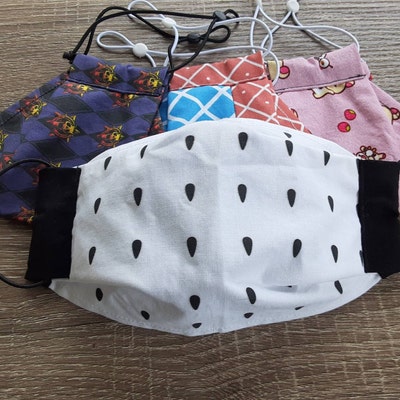 Cosplay Anime Cotton Face Mask, Face Covering, Reusable Mask, Washable ...