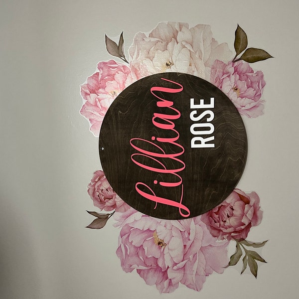 Custom Name Sign Kit, Custom Name Circle Diy, Personalized Nursery ...