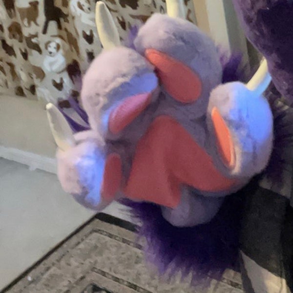 Fursuit Puffy Hand Paw Custom Any Color, Cute Fluffy Furry Hand Paws ...