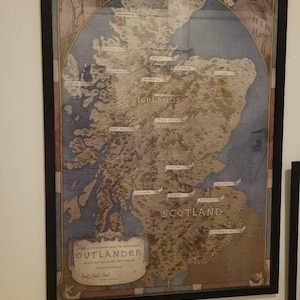Outlander Map Poster – Fantasy Wall Art From the Outlander Series ...