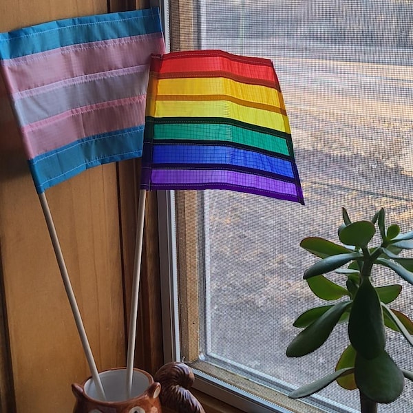 Custom Mini Hand Flag Pride Flags - Queer Made, Handmade - Gay, Lesbian ...