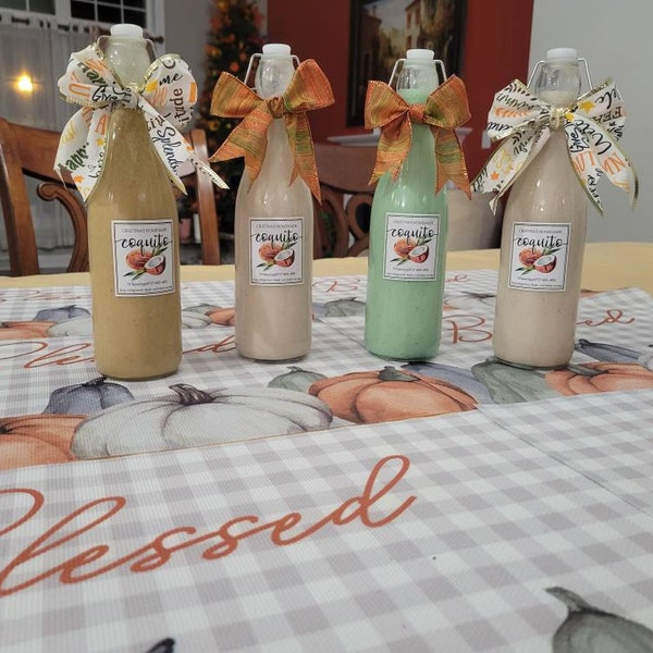 Custom Coquito Labels, Printed Coquito Stickers, Personalized Coquito ...
