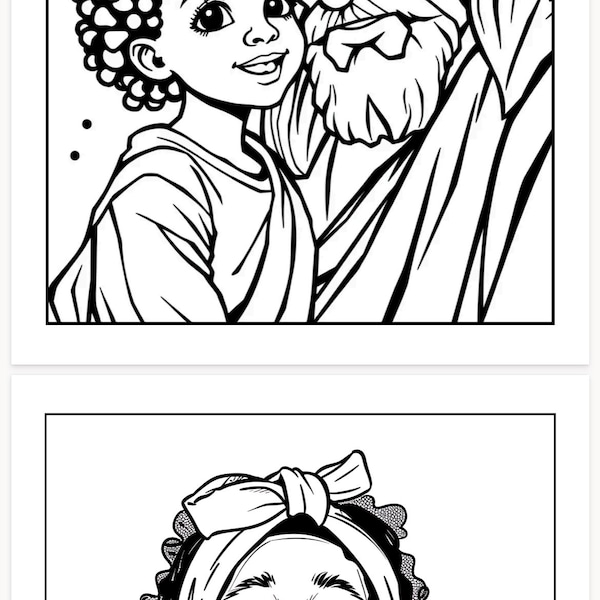 Black Christian Coloring Pages – 50 Bible Art of Praying Kids & Jesus ...