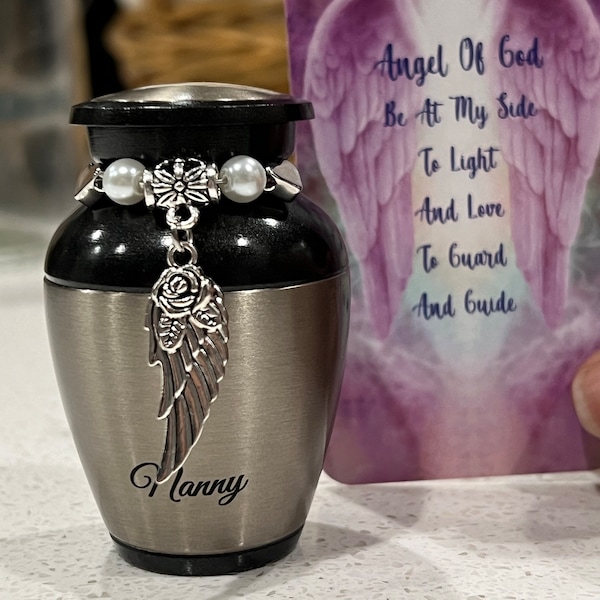 Elegance Rose Wing Mini Keepsake Urn - Love Charms® Option - Etsy