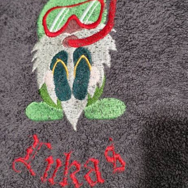 Scuba Gnome - Cute Gnome Decor - Diver Gnome - Machine Embroidery ...