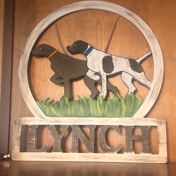 GSP Home Decor | GSP Door Hanger | German Shorthaired Pointer Family ...