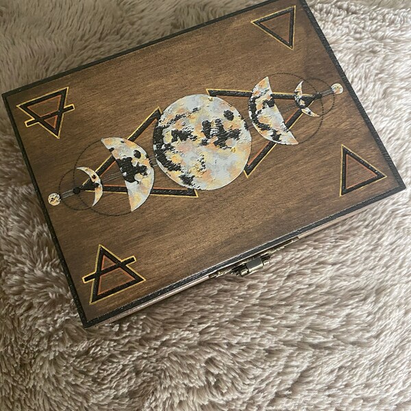 Tarot Box Gold Moon - Etsy