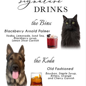 Signature Cocktails for Wedding Drink Menu Wedding Cocktail Names for ...