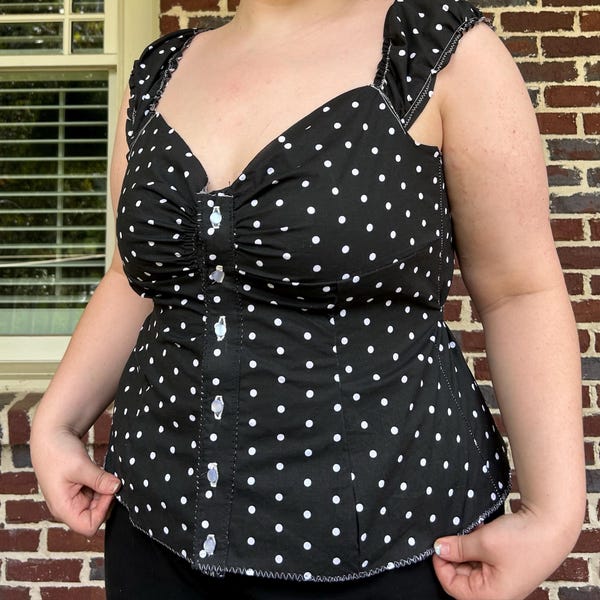 Willow Shirred Peplum Top Sewing Pattern | Boatneck Top Sewing Pattern ...