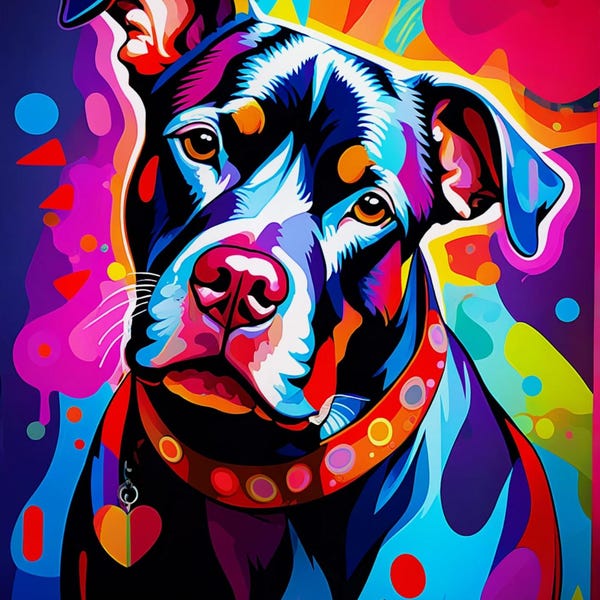 Custom Pet Portraits Using Pet Photo Personalized Digital Prints From ...