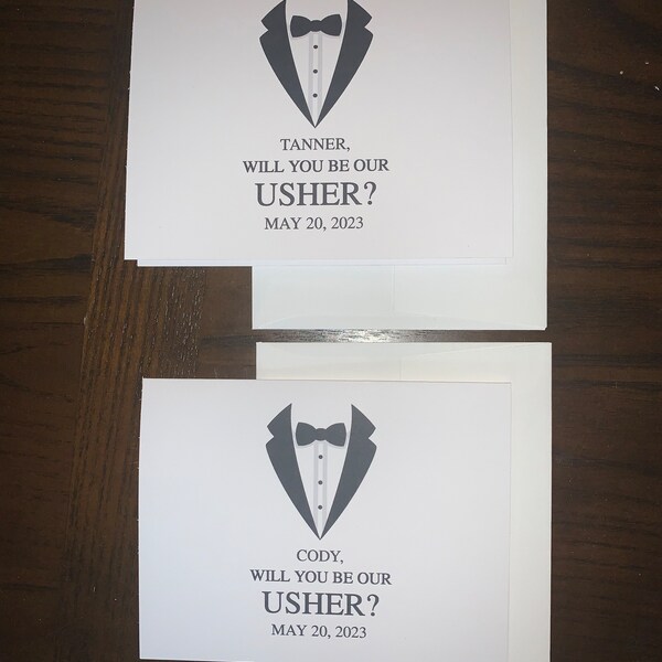 Usher Proposal Card | Will You Be Our Usher? - Etsy
