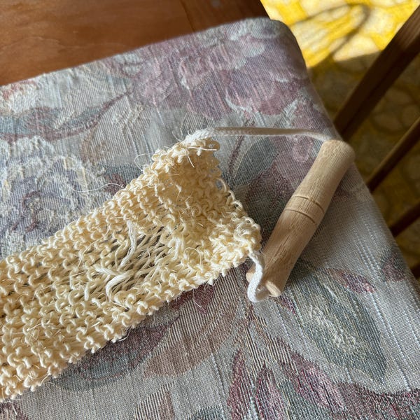 Natural Sisal Back Scrubber Strap – Exfoliating Linen Back Scrub for ...